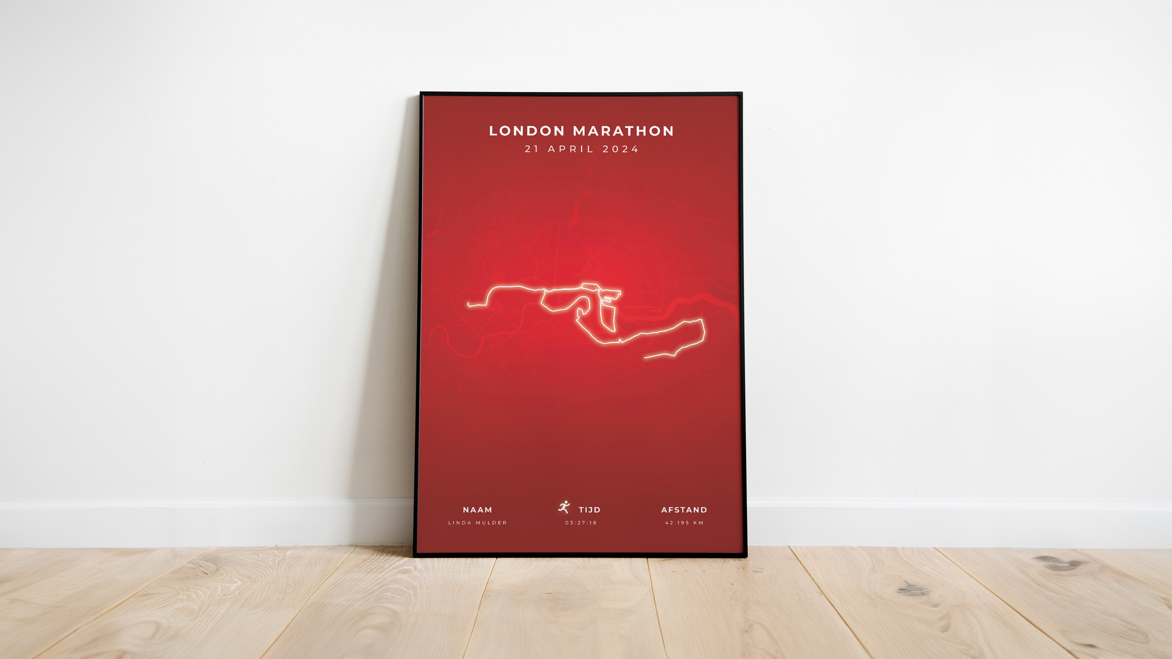 London Marathon I Gepersonaliseerde Poster I Marathon herinnering